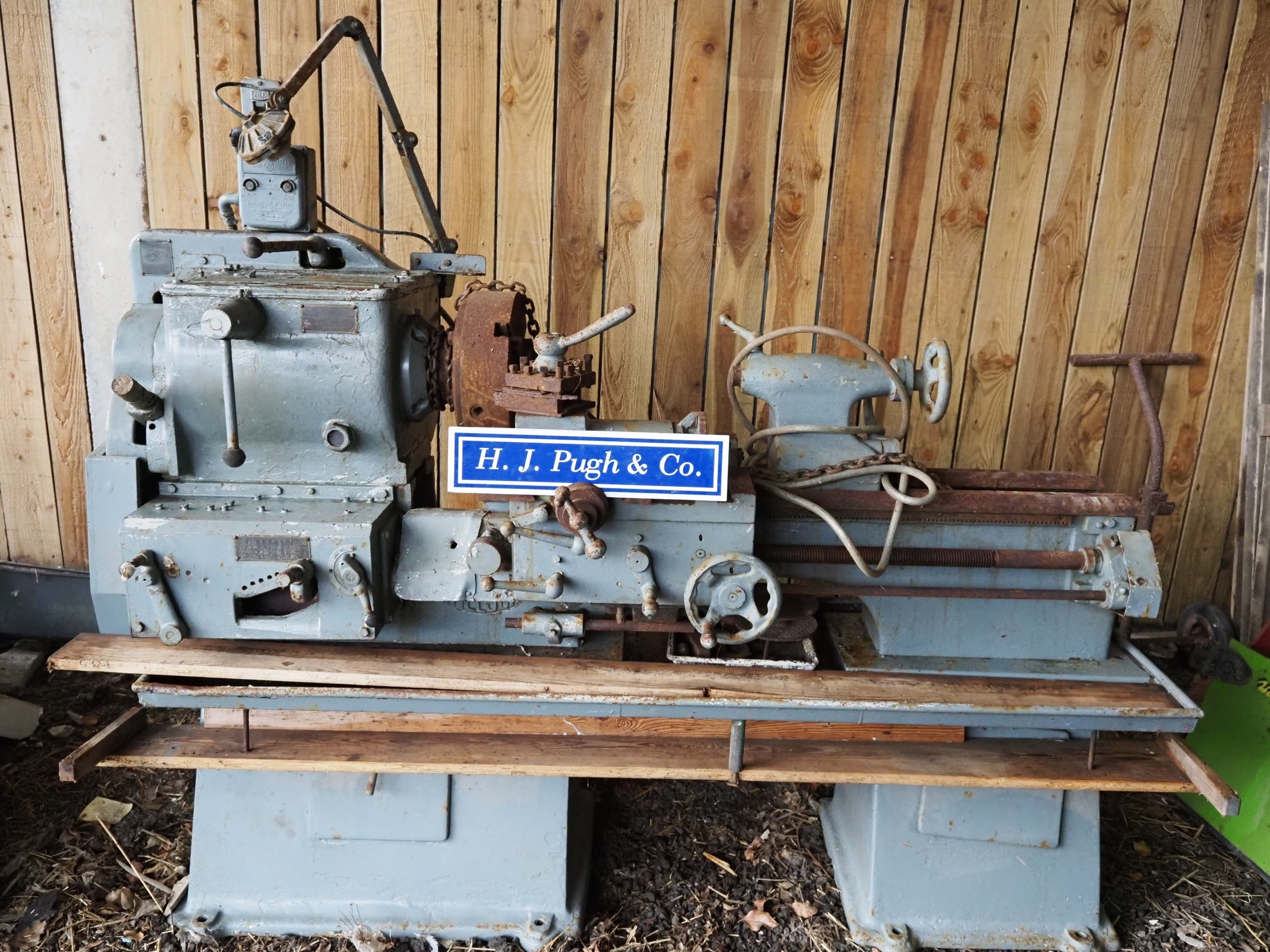 Wilson lathe, fitted with The Taylor multi disc clutch. Single phase