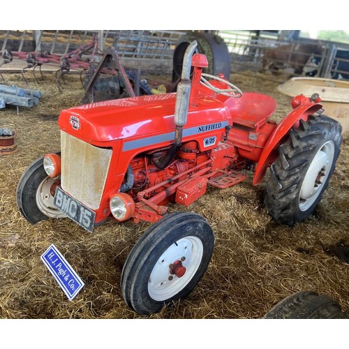 Nuffield 4/25 BMC mini tractor. Key in office