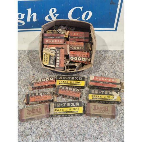 Box of brake shoe linings, NOS