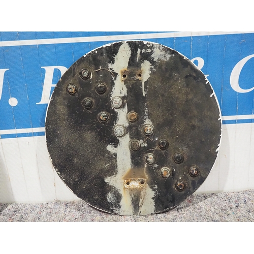 Cast aluminium road sign - National Speed Limit, with reflectors 18 ...