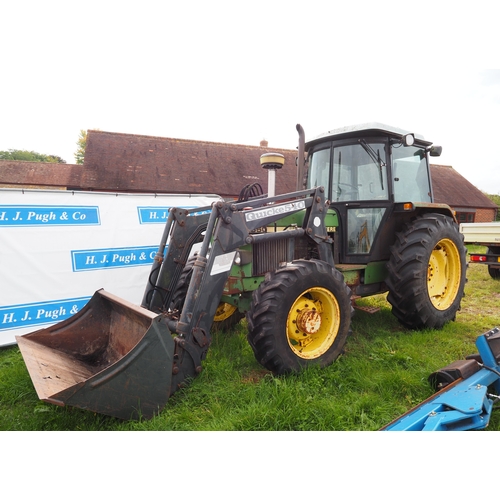 John Deere 2850, 4wd tractor with Quicke 540 loader. Runs and ...