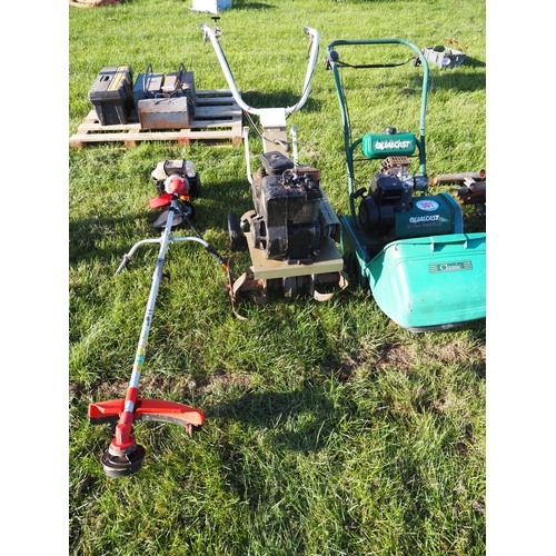Rotavator, cylinder mower and strimmer