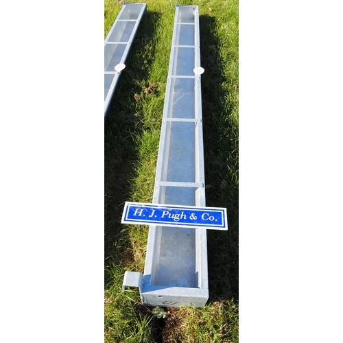 Galvanised hook on trough 10ft