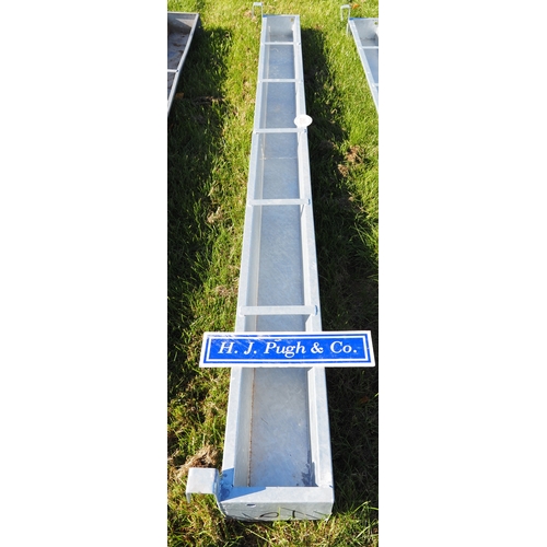 Galvanised hook on trough 10ft