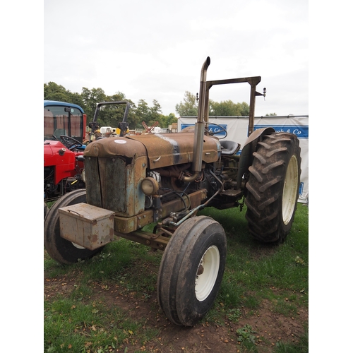 Fordson Major 6 cylinder tractor. C/w roll bar. Reg. SDE 280. Old buff ...