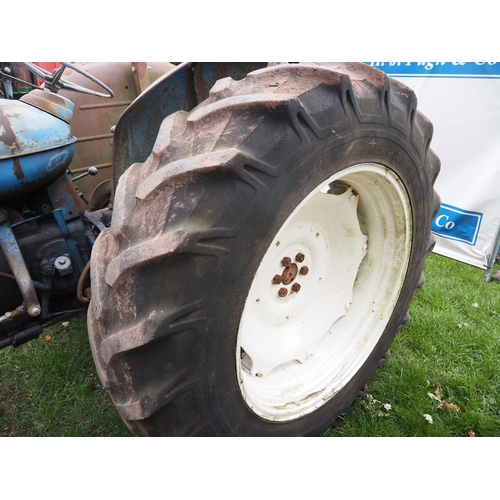 Fordson Major 6 cylinder tractor. C/w roll bar. Reg. SDE 280. Old buff ...