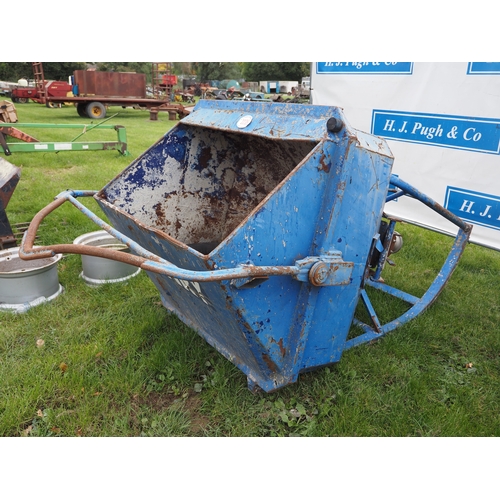 Blue concrete hopper