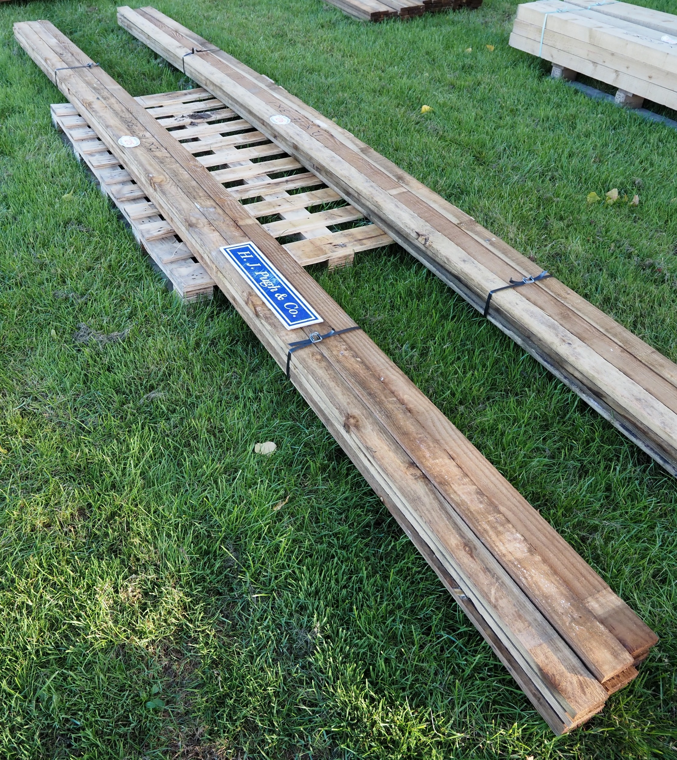 Sawn timber rails 16ft x3"x1" - 12