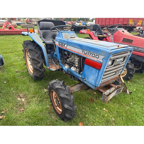 Iseki TU1700 4WD compact tractor. Key in office