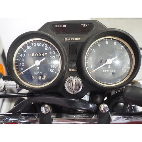 Suzuki GT380 motorcycle. 1977. 371cc Frame No. 76101 Engine No. 74041 ...