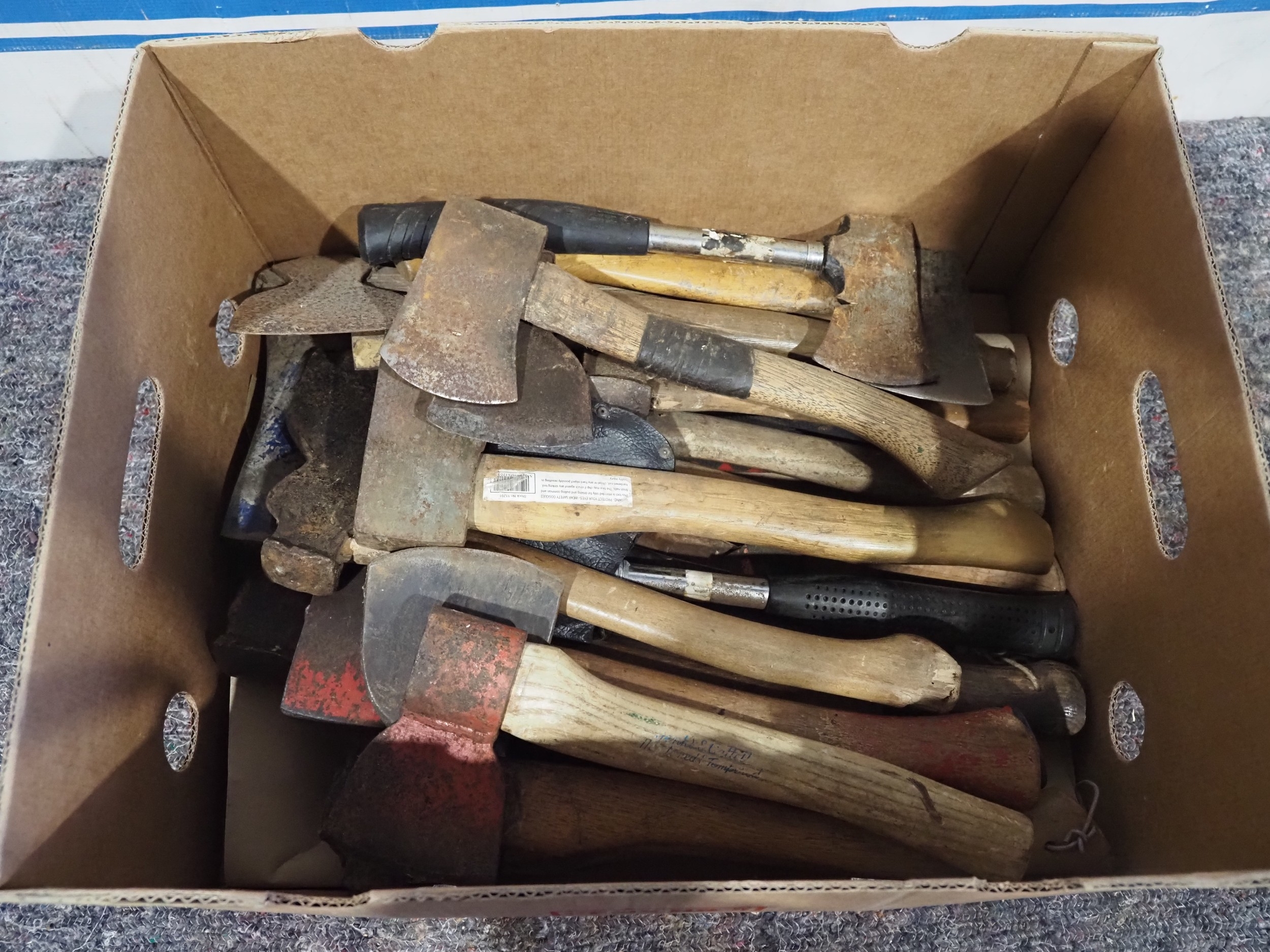 Large quantity of axes