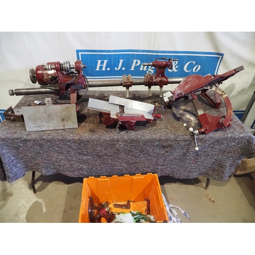 The Major Coronet woodworking lathe and accessories