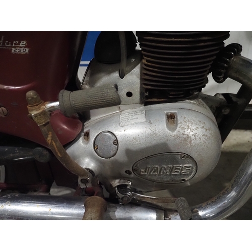 James Commodore motorcycle project. 1963. 250cc Frame No. EL25 3634 ...