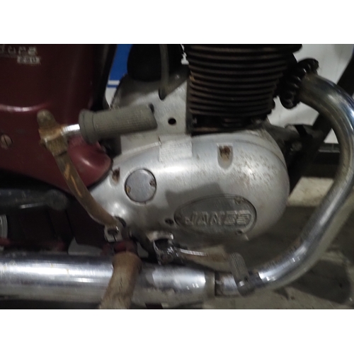 James Commodore motorcycle project. 1963. 250cc Frame No. EL25 3634 ...
