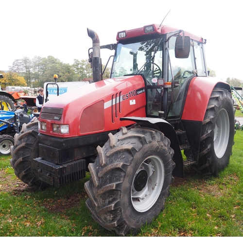 Case CS110 tractor. Runs and drives, showing 6250 hours. C/w underslung ...