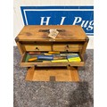 Emir of London wooden tool chest and contents