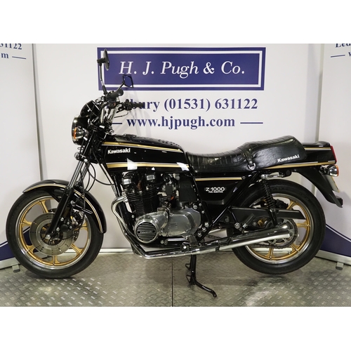 Kawasaki Z1000H motorcycle. 1980. 1015cc Frame No. KZT00H-000358 Engine ...