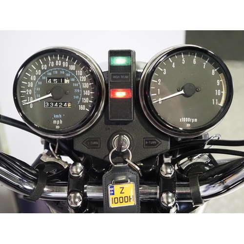 Kawasaki Z1000H motorcycle. 1980. 1015cc Frame No. KZT00H-000358 Engine ...