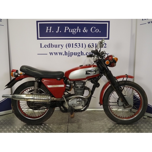 Triumph Trophy motorcycle. 1968. 250cc Frame No. PC7743 TR25W Engine No ...