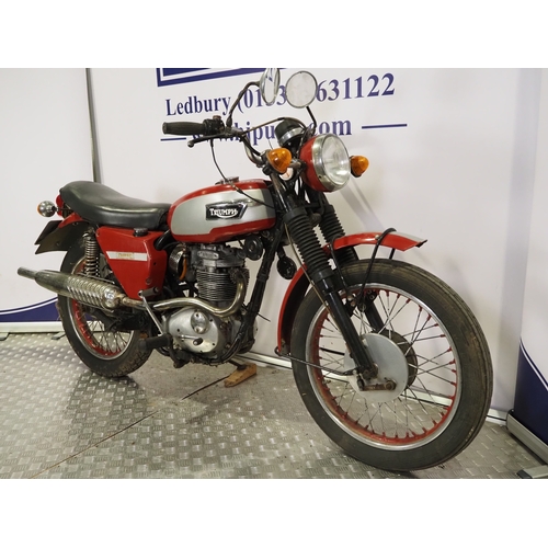 Triumph Trophy motorcycle. 1968. 250cc Frame No. PC7743 TR25W Engine No ...