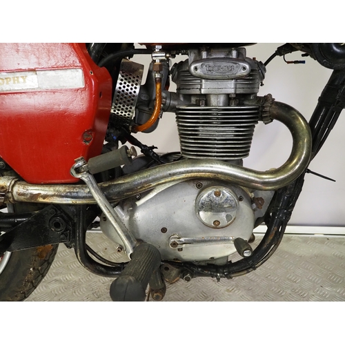 Triumph Trophy motorcycle. 1968. 250cc Frame No. PC7743 TR25W Engine No ...