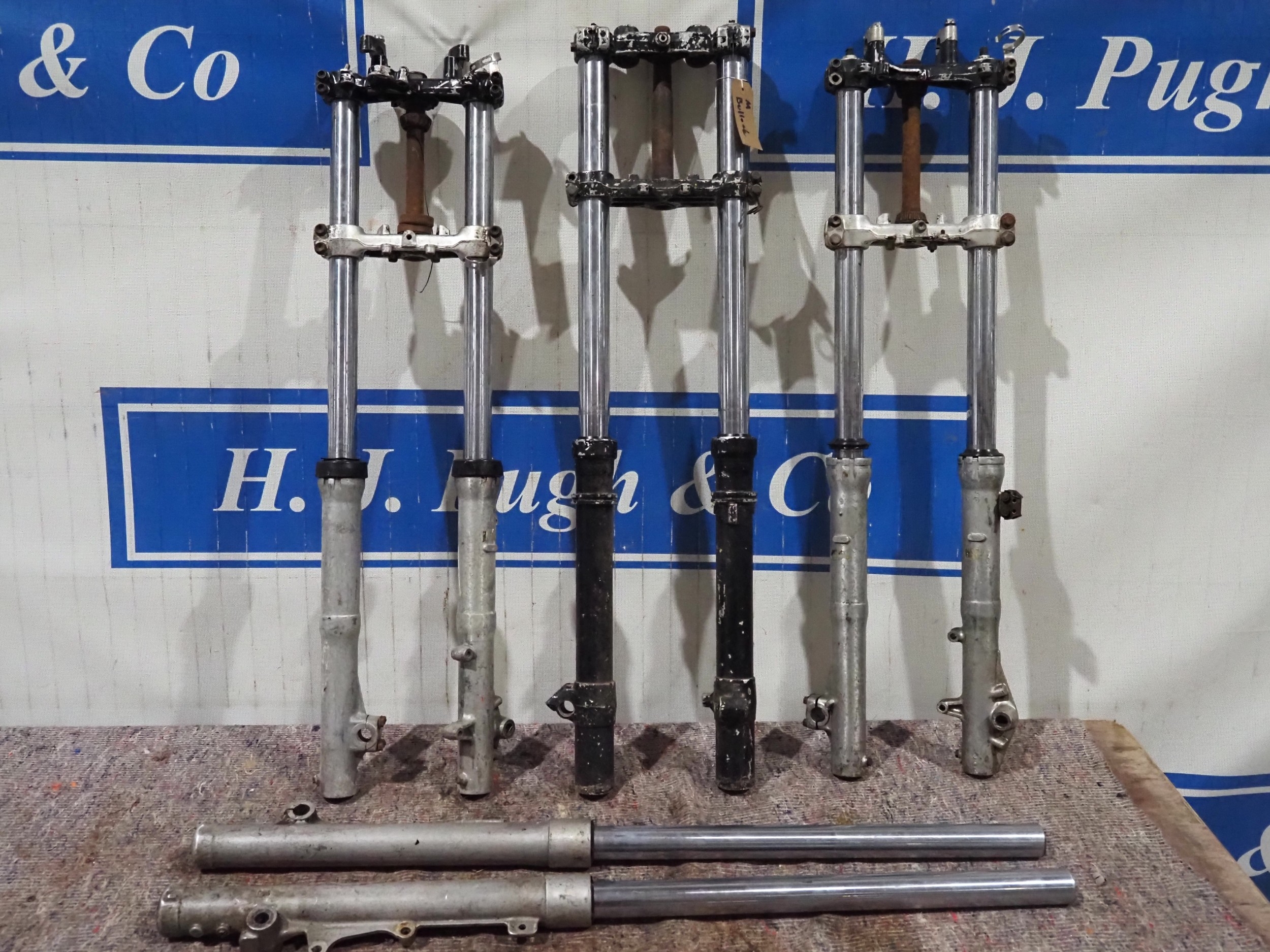 Suzuki RM250 forks, Yamaha YZ490 forks and Marzocchi forks