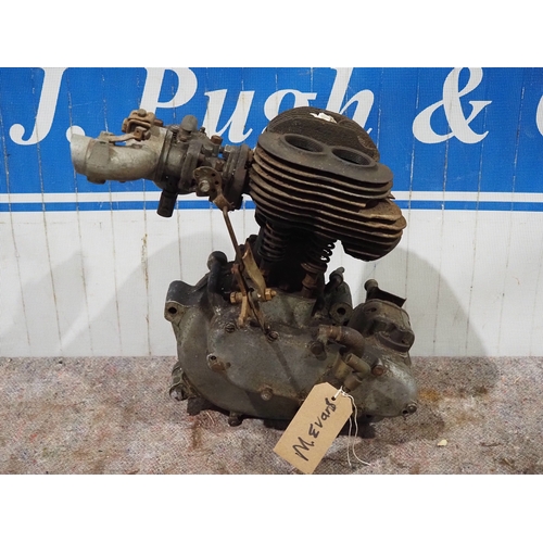 Early BSA engine with magneto and carbs. No- B23722