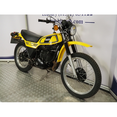 Yamaha DT400 motorcycle. 1978. 397cc Engine turns over with compression ...