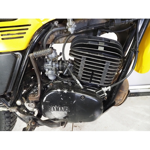 Yamaha DT400 motorcycle. 1978. 397cc Engine turns over with compression ...