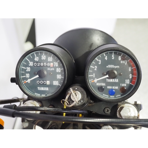 Yamaha DT400 motorcycle. 1978. 397cc Engine turns over with compression ...