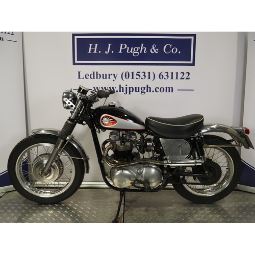 Tribsa 650 motorcycle. 1958. 650cc Frame No. FB311914 Engine No ...