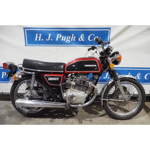 Honda CB200T motorcycle. 1974. 200cc. This bike is being sold as spares ...