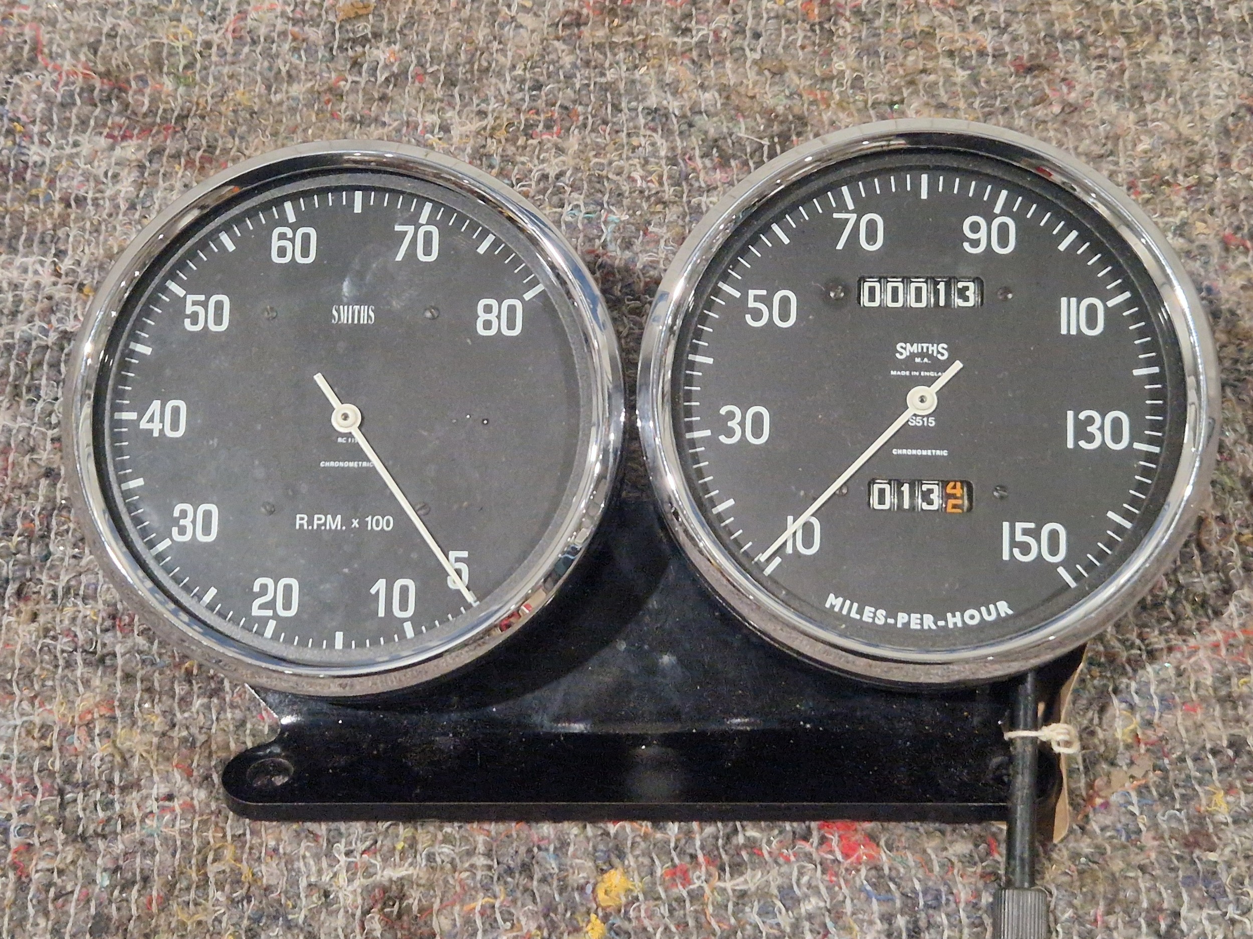 Vincent Black shadow 5" Smiths speedo and rev counter