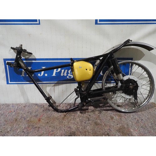 Triumph Tiger Cub project. 1960 Sports cub frame with heavy weight ...