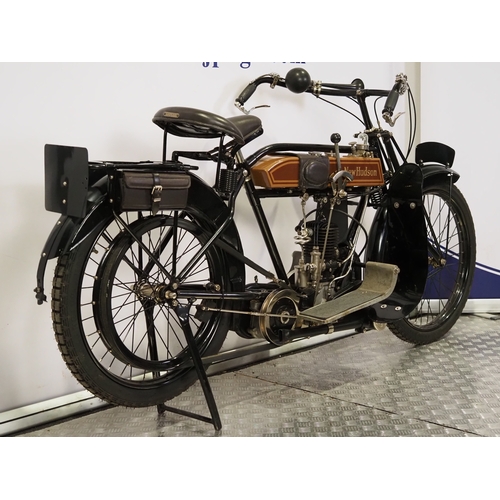 New Hudson motorcycle. 1920. 211cc Engine No. 20 T 2595 Engine turns ...