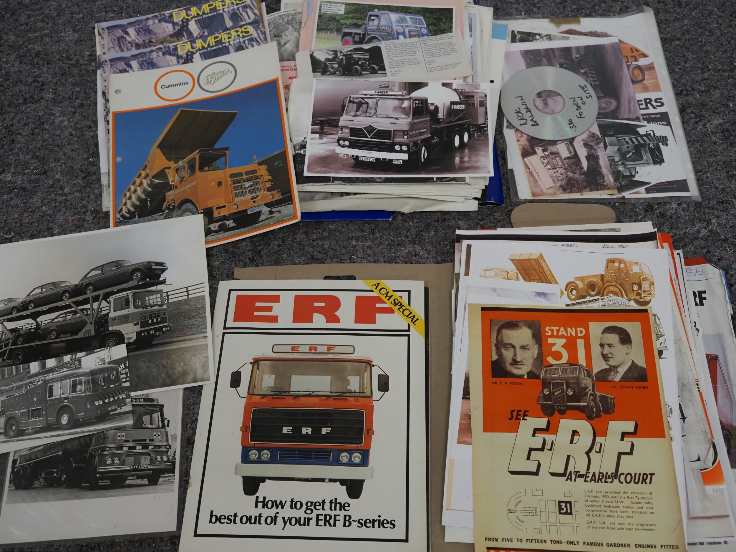Assorted Foden and ERF literature to include brochures and photos