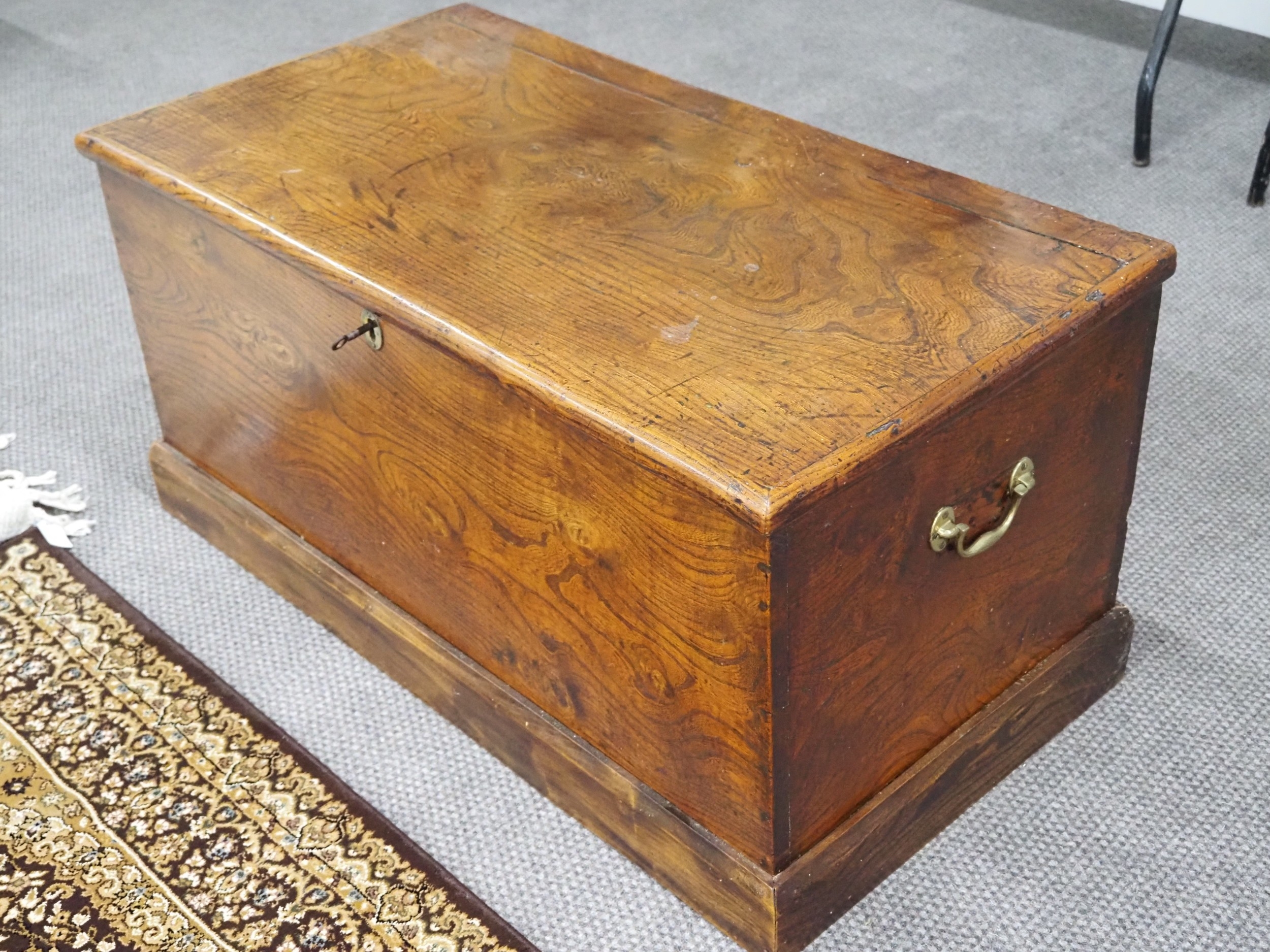 Elm storage box with lock and key H19" x W38" x D20"