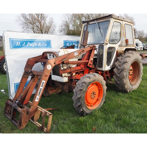 David Brown 996 tractor with loader. Rare 4WD. Barn stored for 10 years