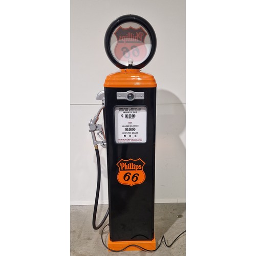 Phillips 66 petrol pump display model with reproduction Phillips 66 globe