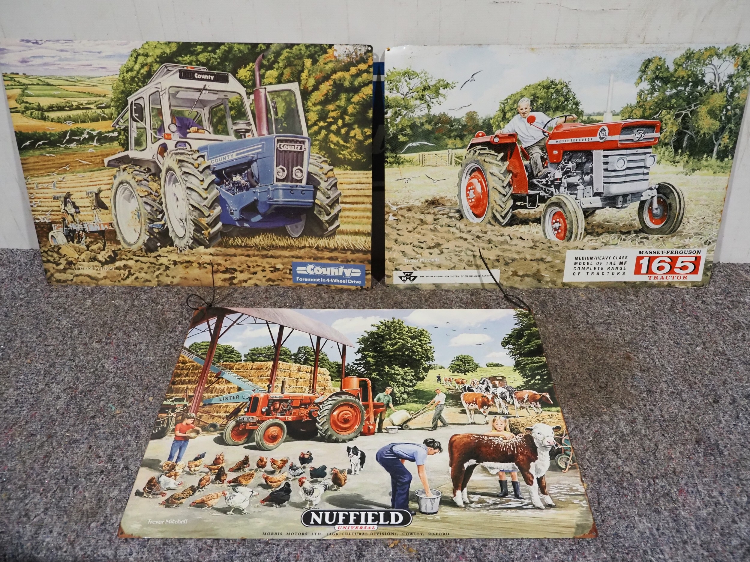 Modern tin tractor signs - 3