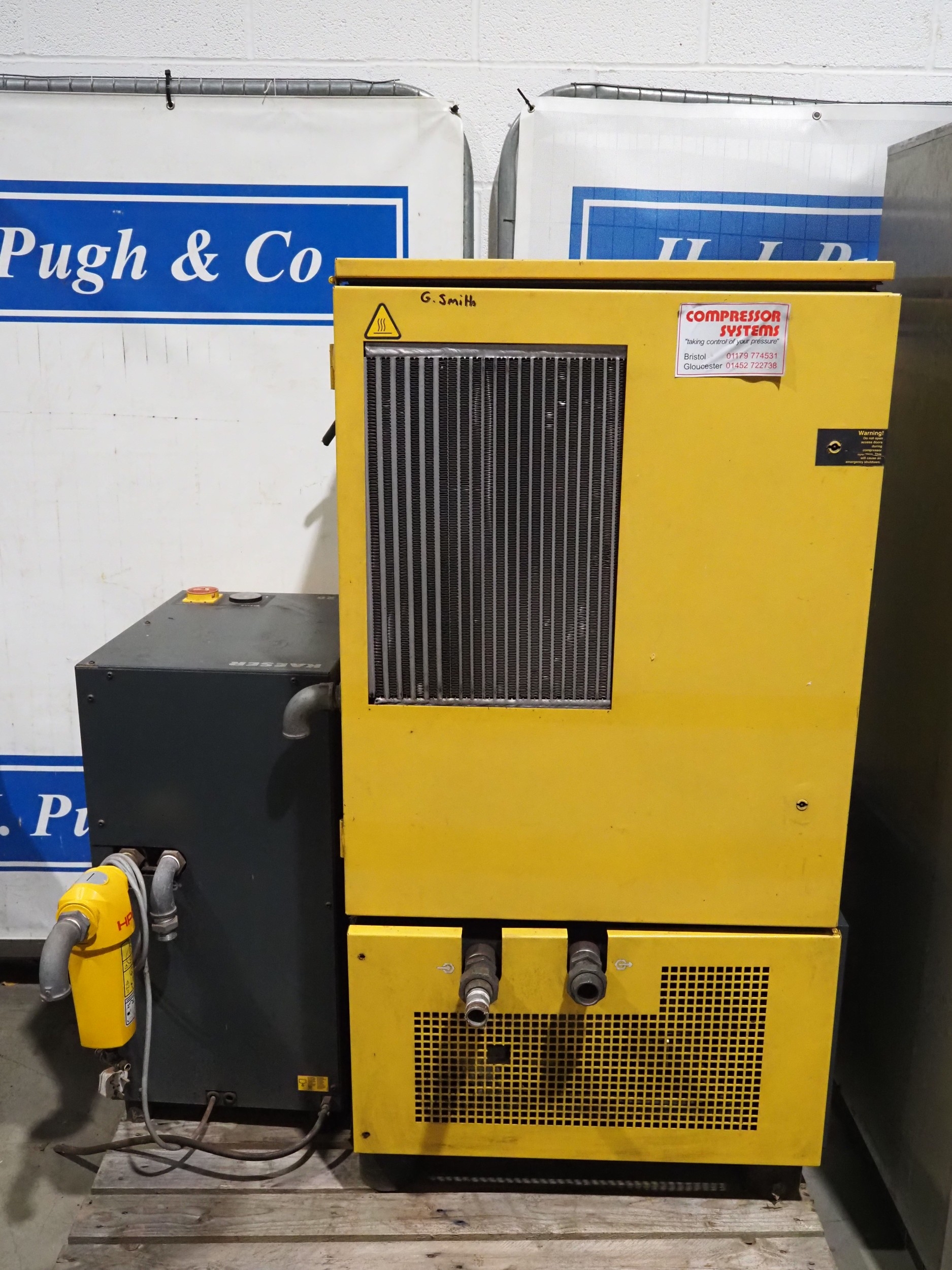 Plusair airtower 26 air compressor 3 phase with Kaeser TCH26 air dryer unit