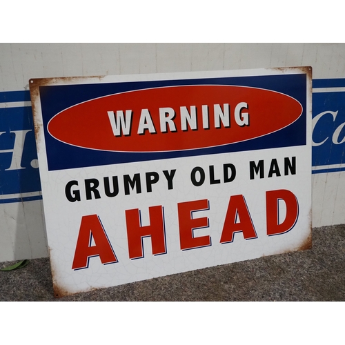 Modern tin sign - Grumpy old man 28" x 20"