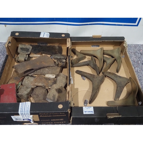 Axe heads and shoe lasts