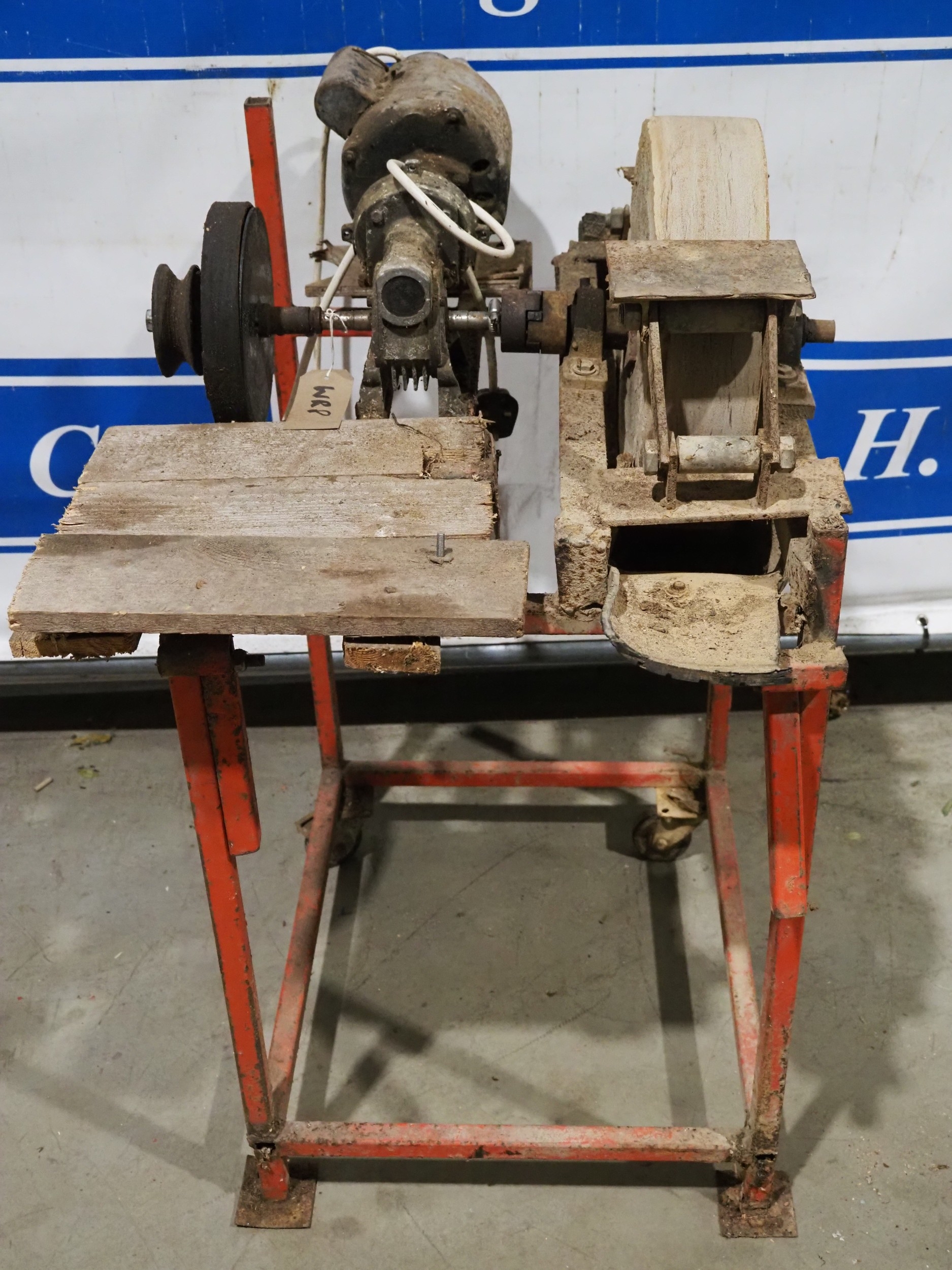Belt driven grindstone wheel