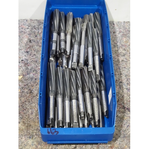 Tray of morse taper 2 reamers