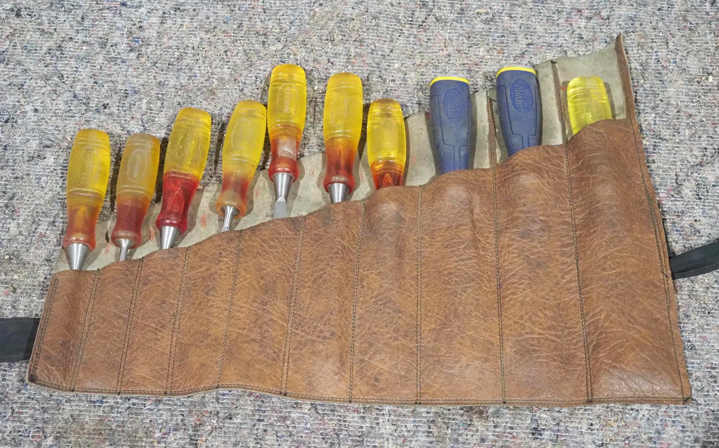 Marples plastic handled chisels ¼ to 2"