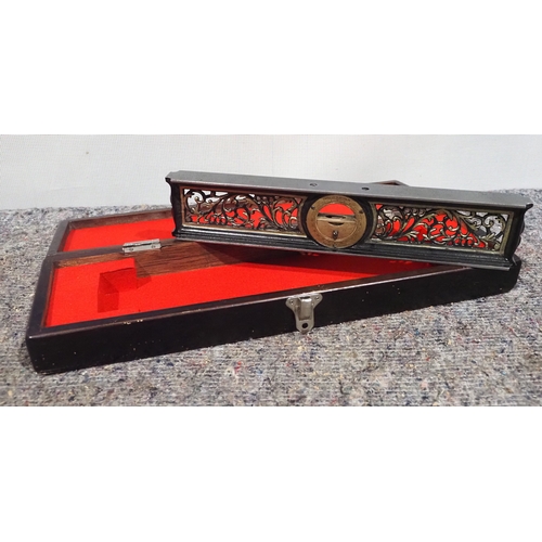L.L Davis USA cast iron spirit level in box