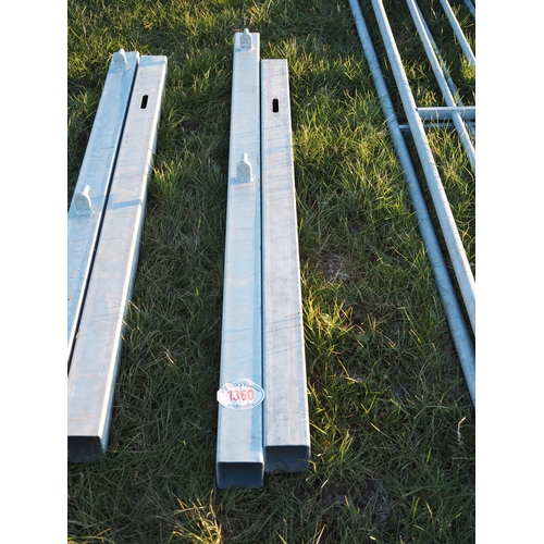 Galvanised hanging post 2m x4"x4" and slam post 1.8m x4"x4"