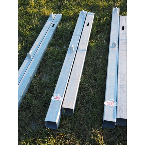 Galvanised hanging post 2m x4"x4" and slam post 1.8m x4"x4"