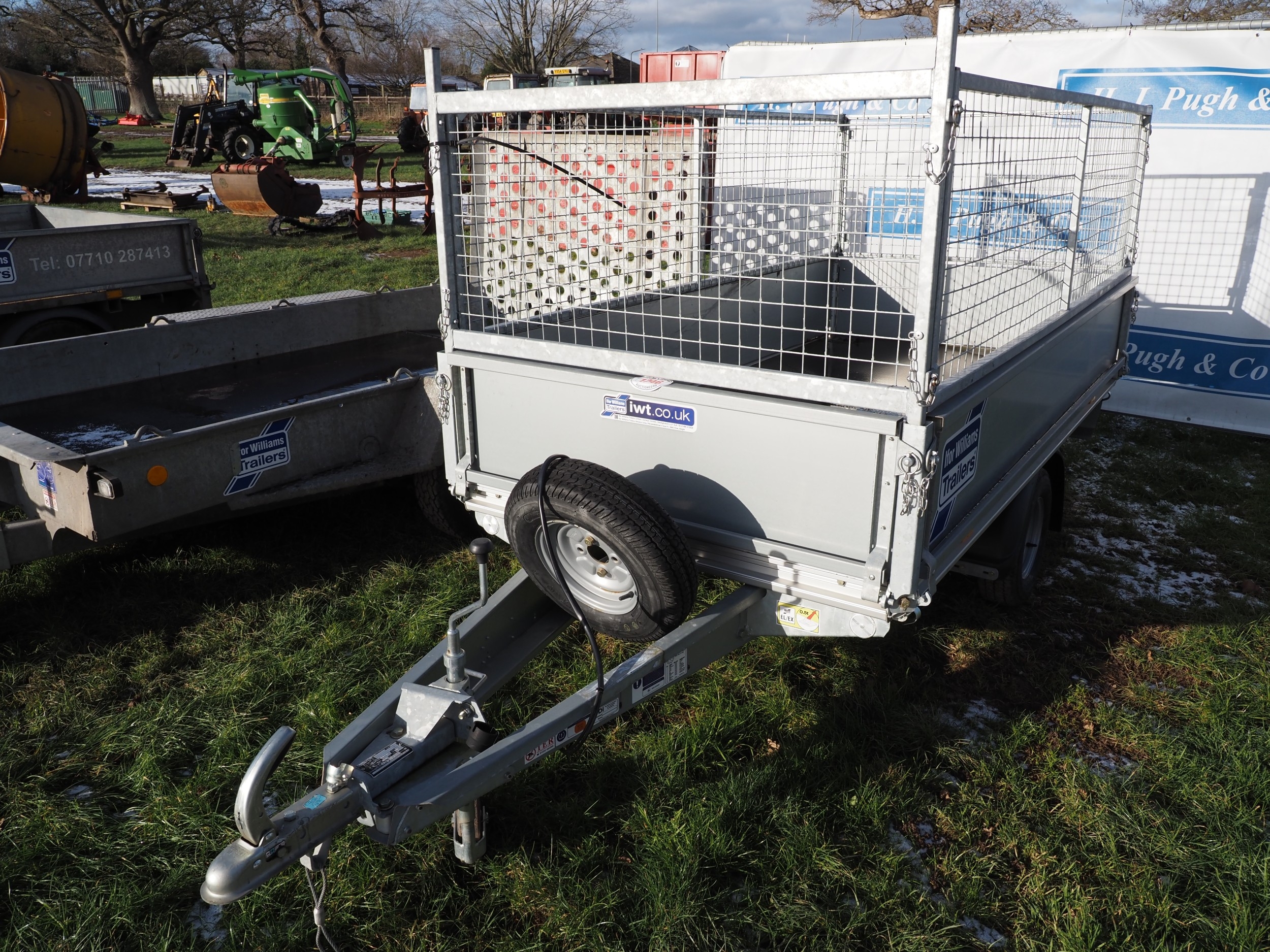 Ifor Williams EL071 8 x 4ft drop side trailer with mesh sides. NOS
